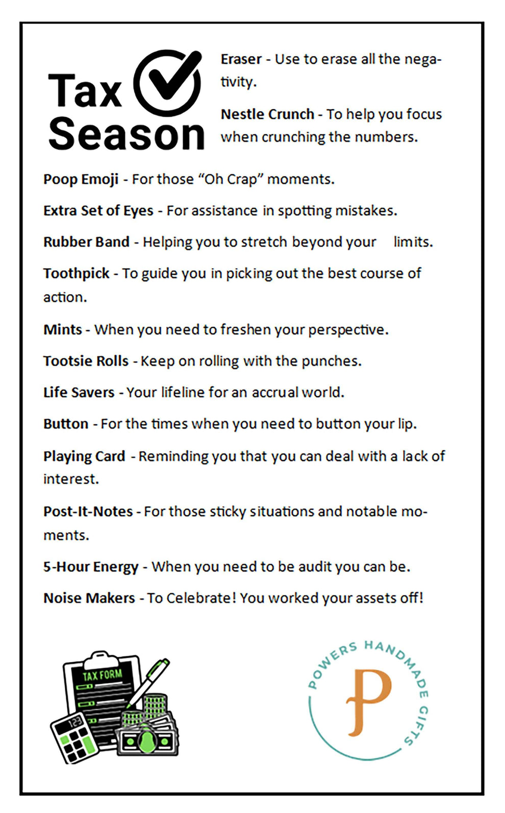 Tax Season Survival Kit | Gift for Friends, Coworkers, Employees ...